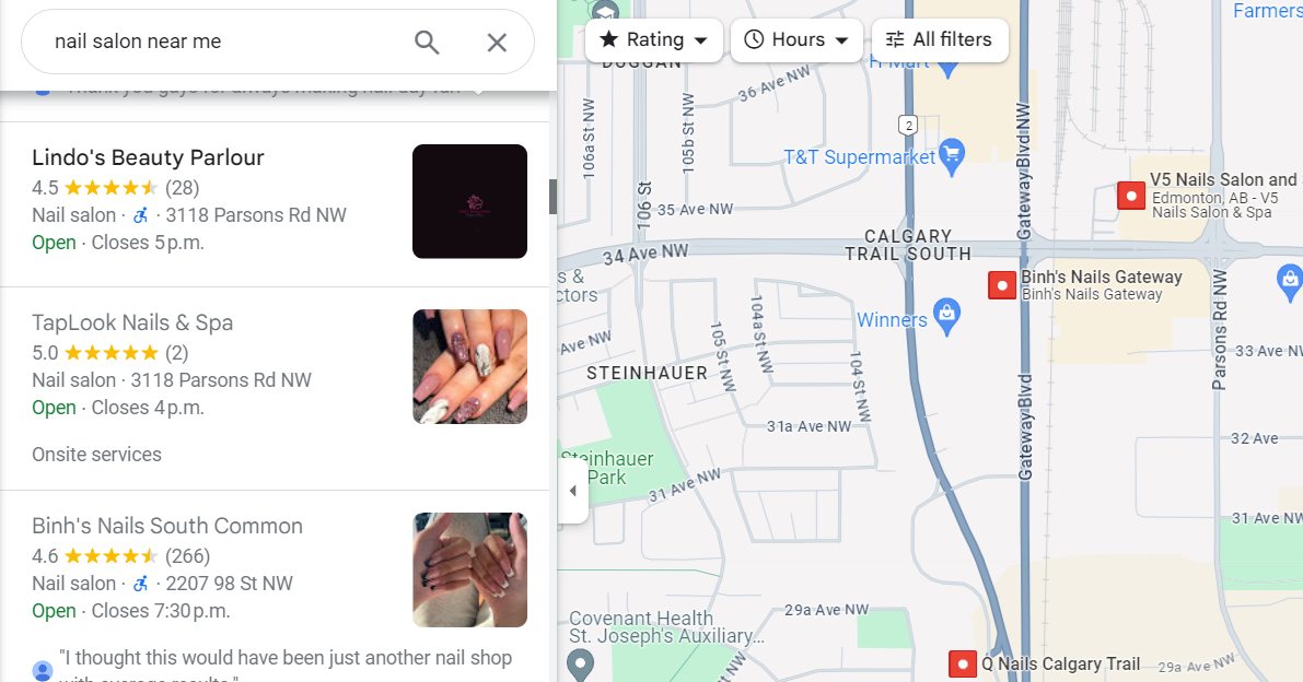 Google has approved Maps for TapLook Nails & Spa